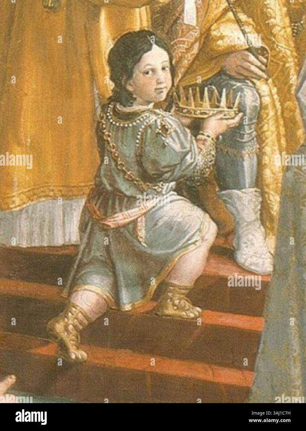 Raphael's fresco 'Coronation of Charlemagne,' created between 1514-1515 ...