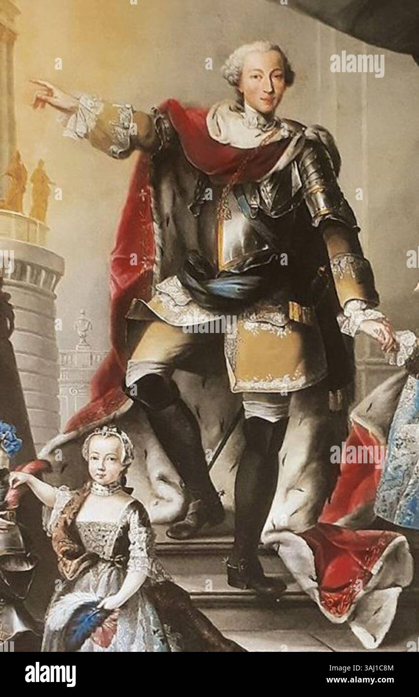 A portrait by Giuseppe Duprà depicting the family of the Duke of Savoy ...