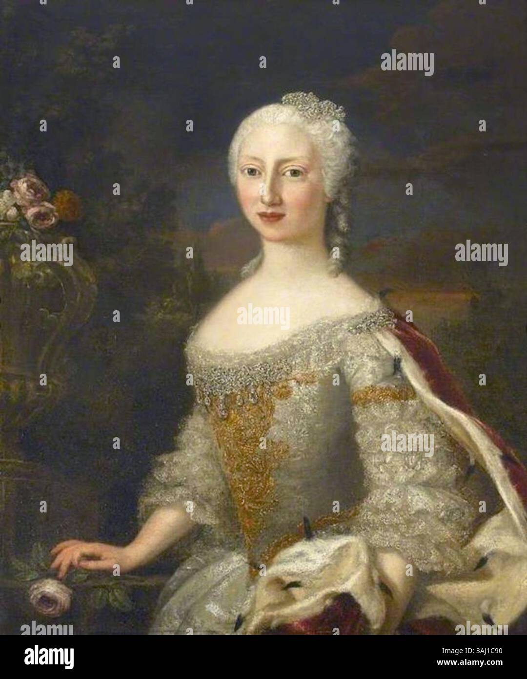 The painting attributed to Hans Hysing portrays Princess Amelia ...