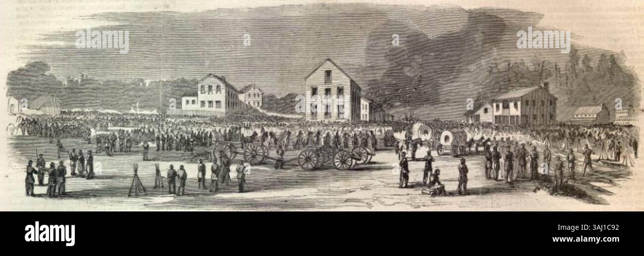 This illustration from *Harper's Weekly* on March 12, 1864, shows ...