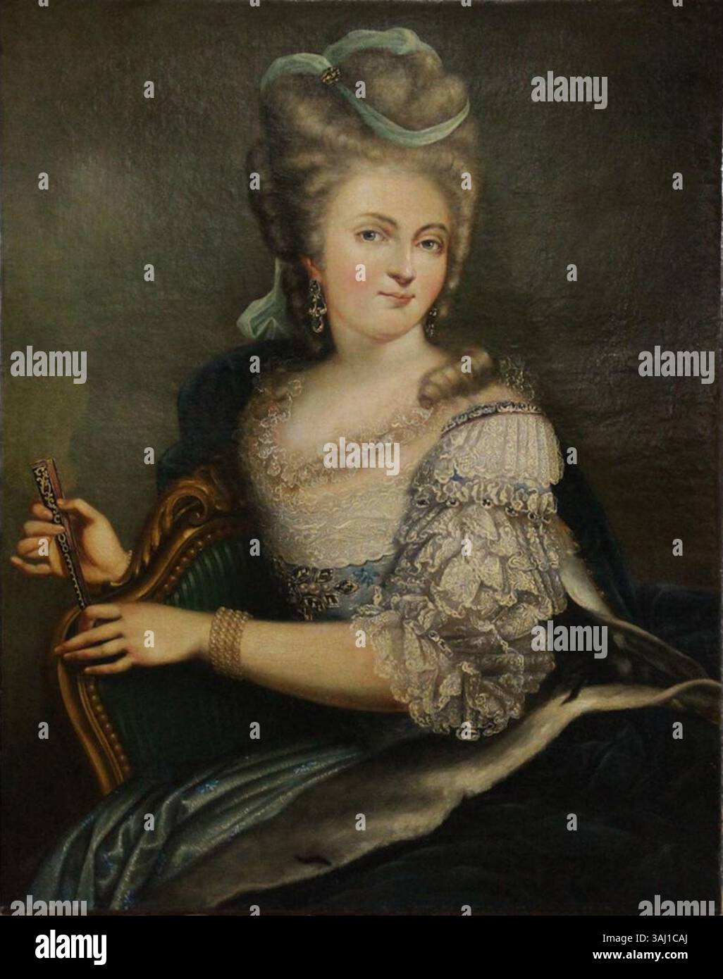 A presumed portrait of Marie Clotilde of France, often misidentified as ...