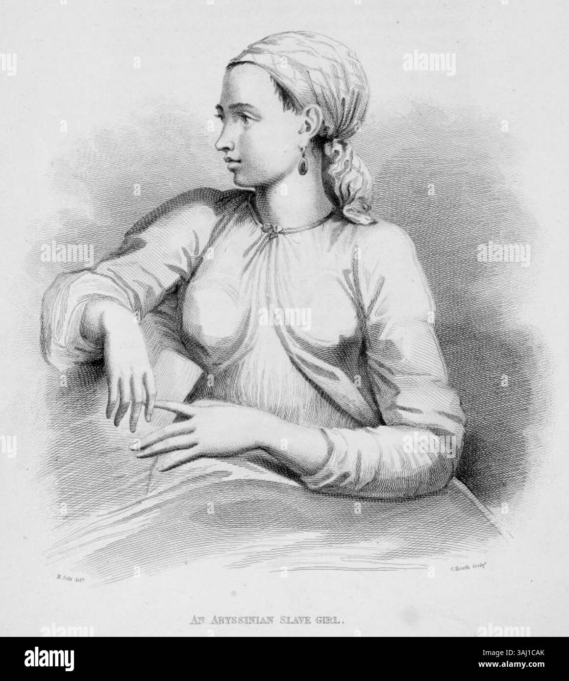 Etching by Charles Heath, 1814, after Henry Salt, depicting an ...