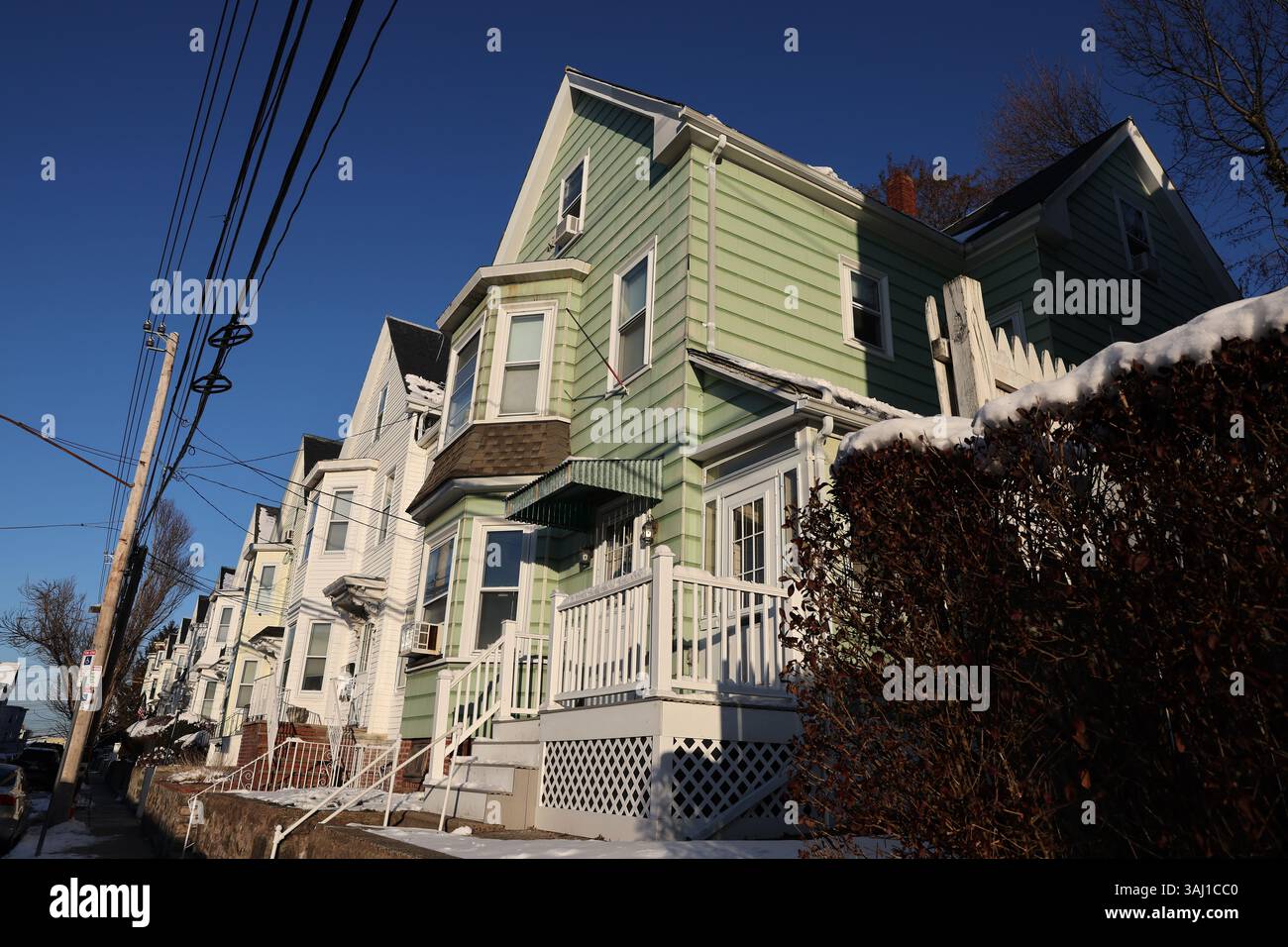 Residential neighborhood Chelsea Massachusetts Stock Photo - Alamy