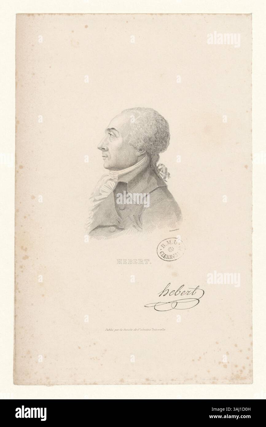 This intaglio print from the Boyer collection features Jacques Hébert ...