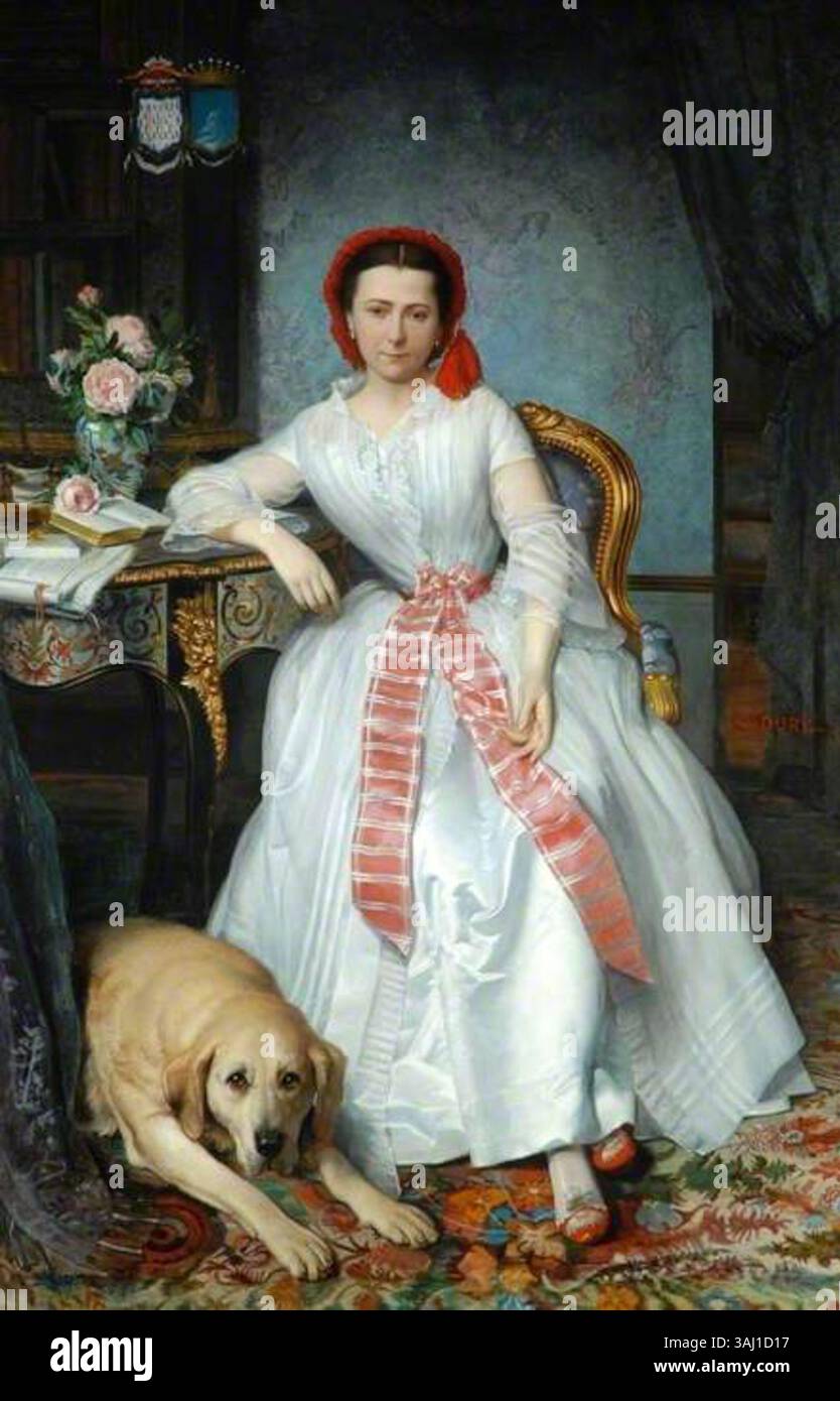 This 1850 portrait by Antoine Dury depicts Joséphine Coffin-Chevallier ...