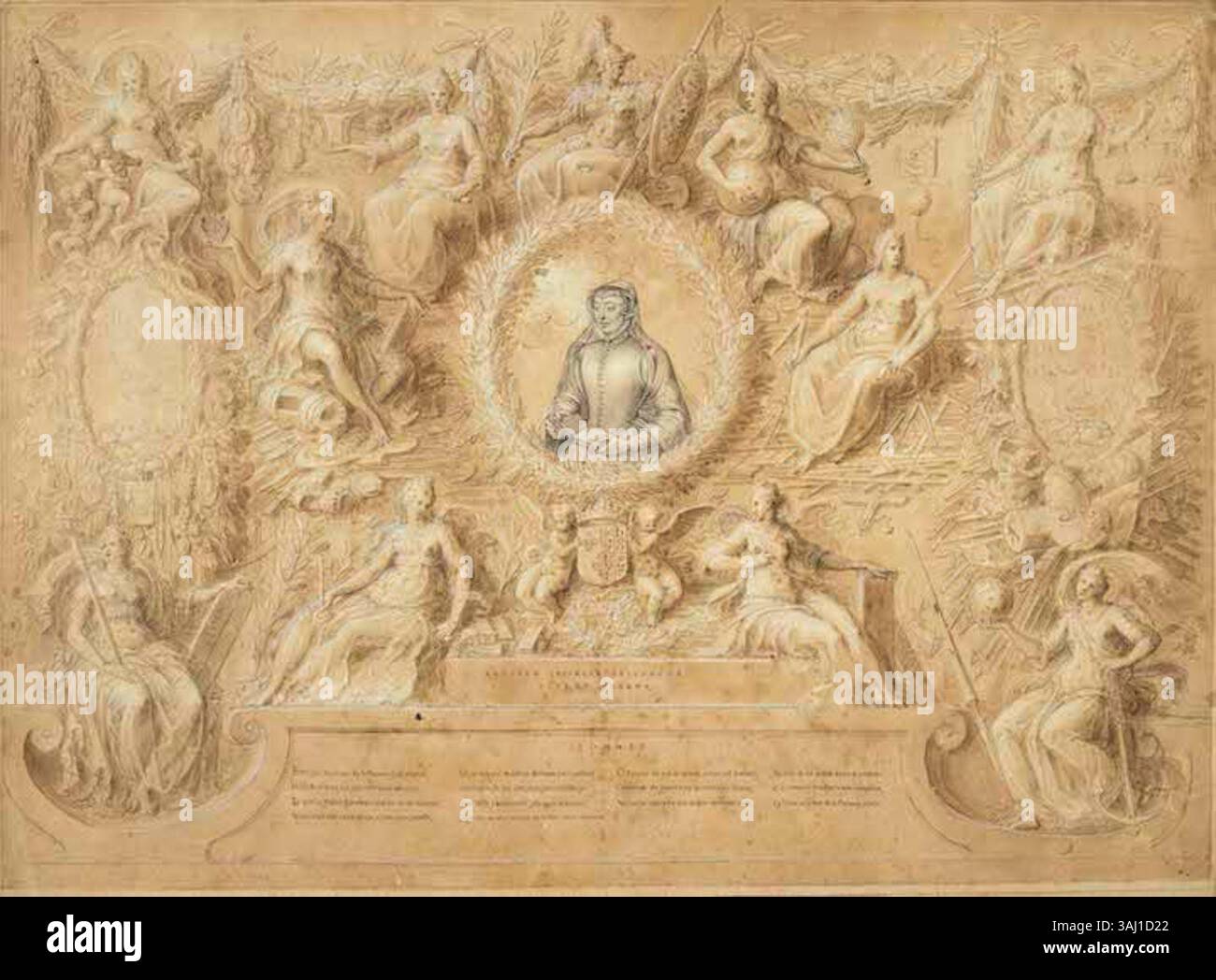 This drawing by Antoine Caron, created between 1560 and 1574, shows ...