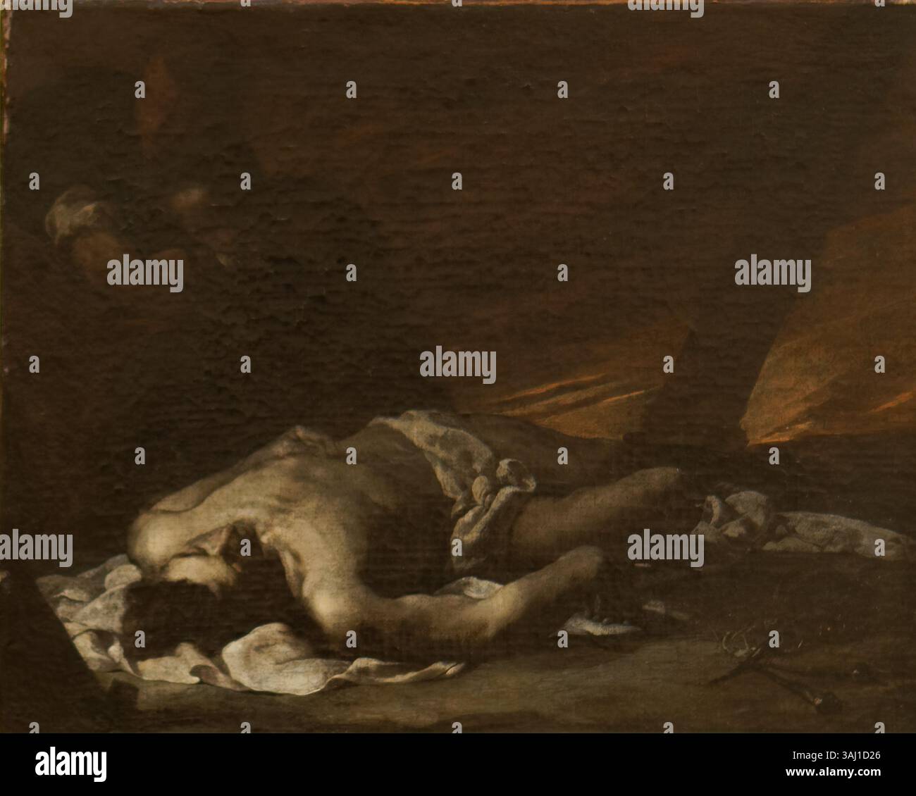 ‘Christ mort’, attributed to Bernardo Cavallino, depicts the dead ...