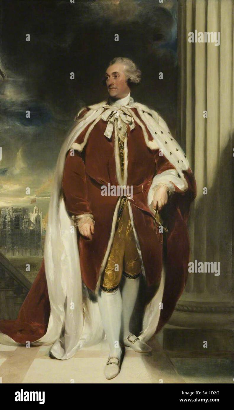 This 1792 painting by Thomas Lawrence portrays William Henry Cavendish ...