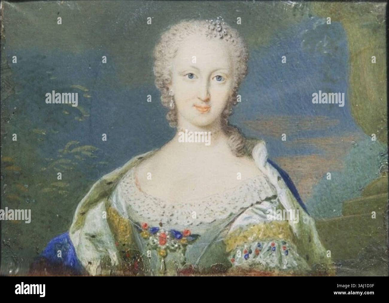 A 1735 portrait of Maria Teresa Rafaela of Spain, the first wife of ...