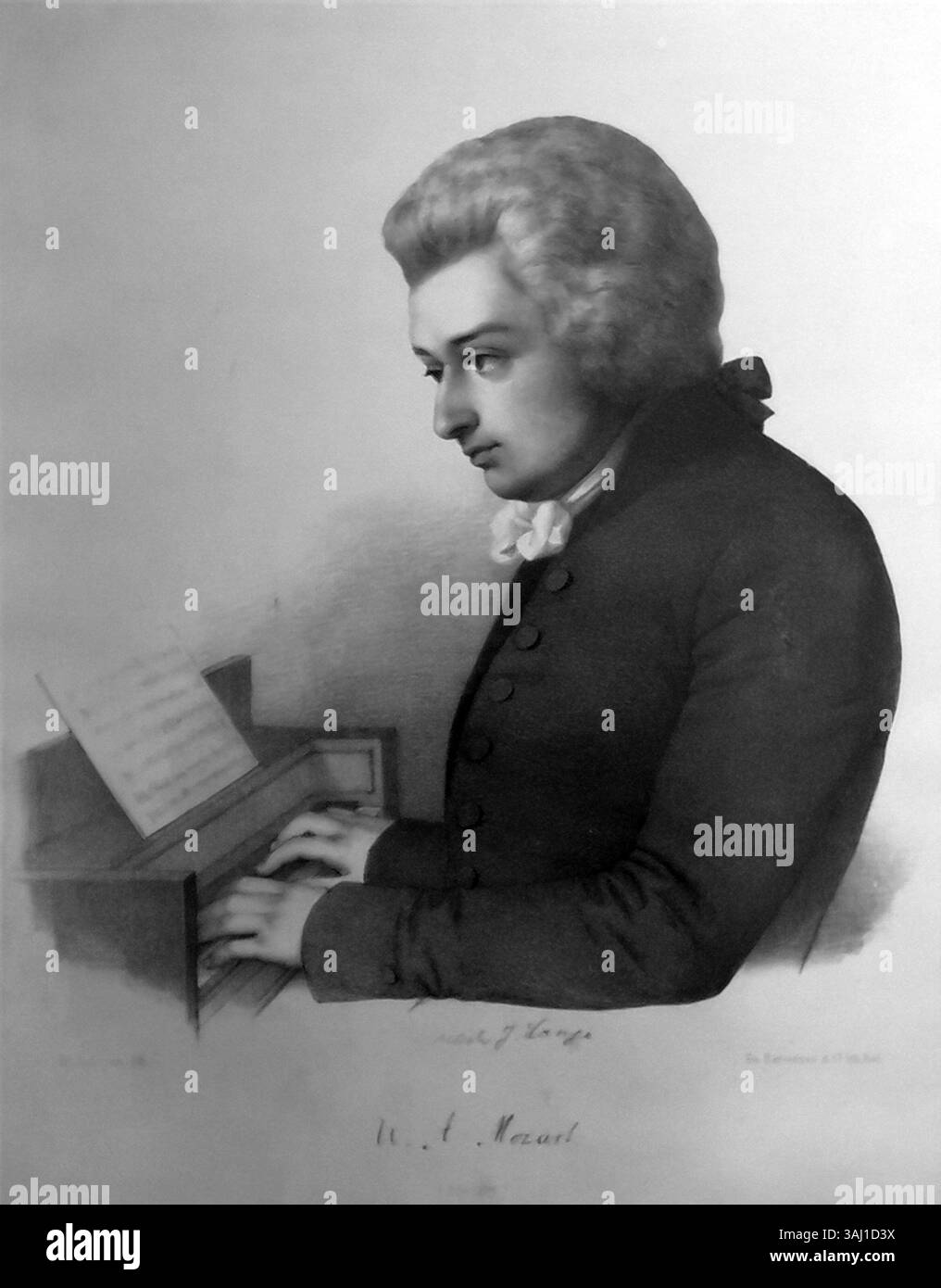 This lithograph by Edvard Lehmann, created in 1848, portrays Wolfgang ...