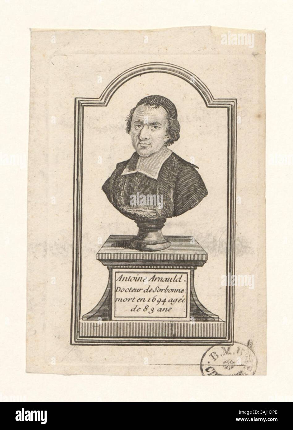 This intaglio print by Philippe de Champaigne depicts Antoine Arnauld ...