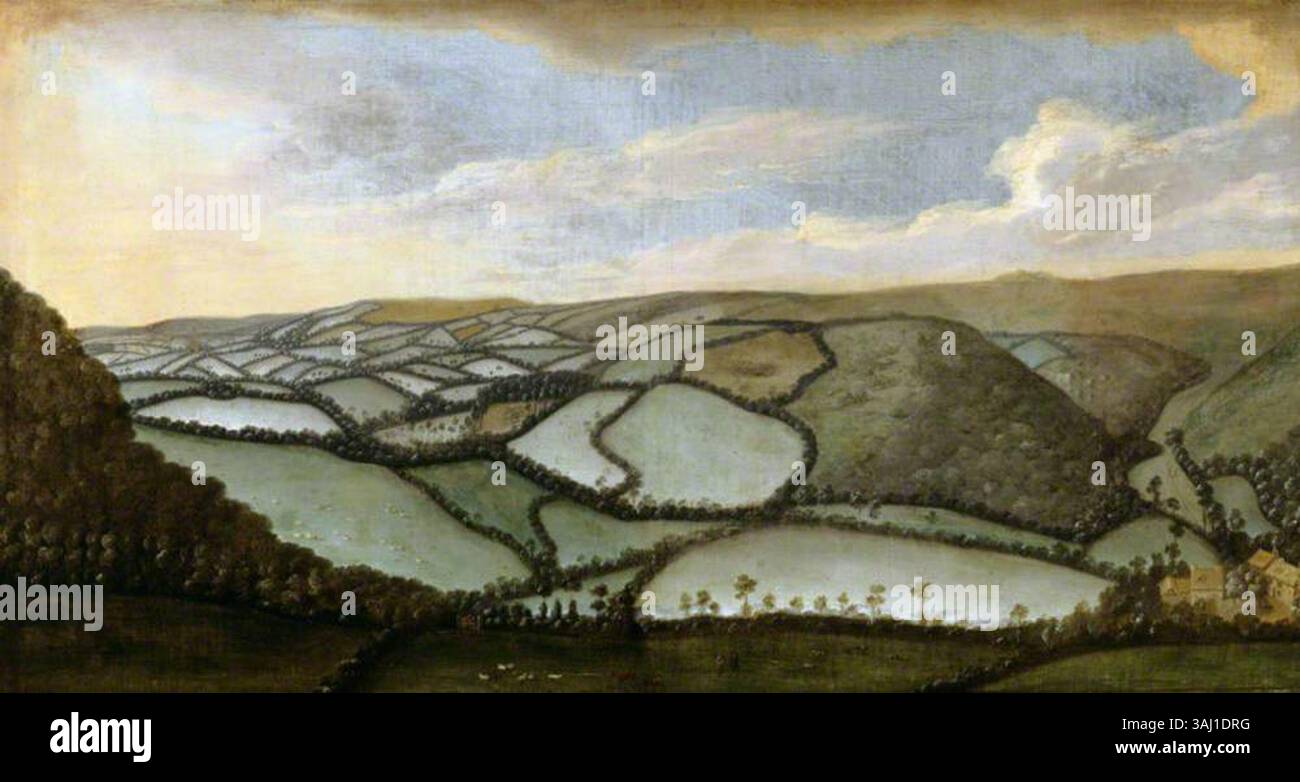 This circa 1740 painting, 'Four Views from Dunster Castle: The ...