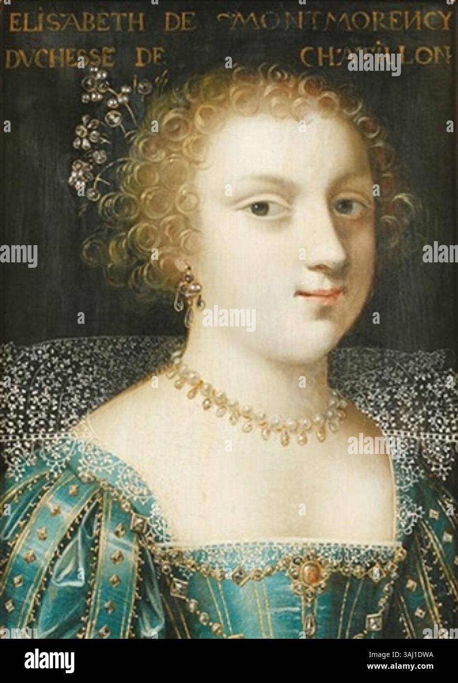 This 17th-century portrait depicts Élisabeth-Angélique de Montmorency ...
