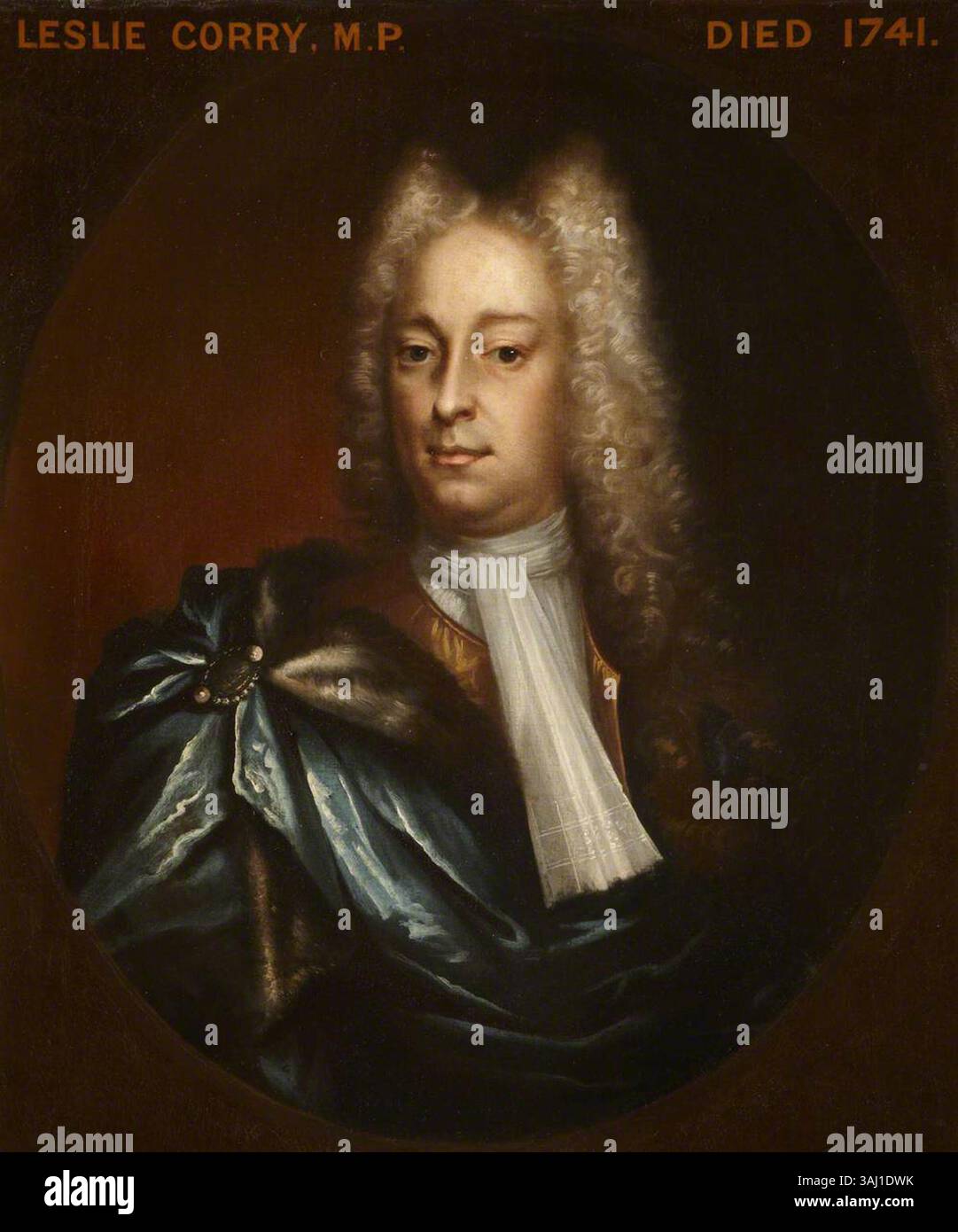 This 1715-1725 portrait is attributed to the Irish School and depicts ...