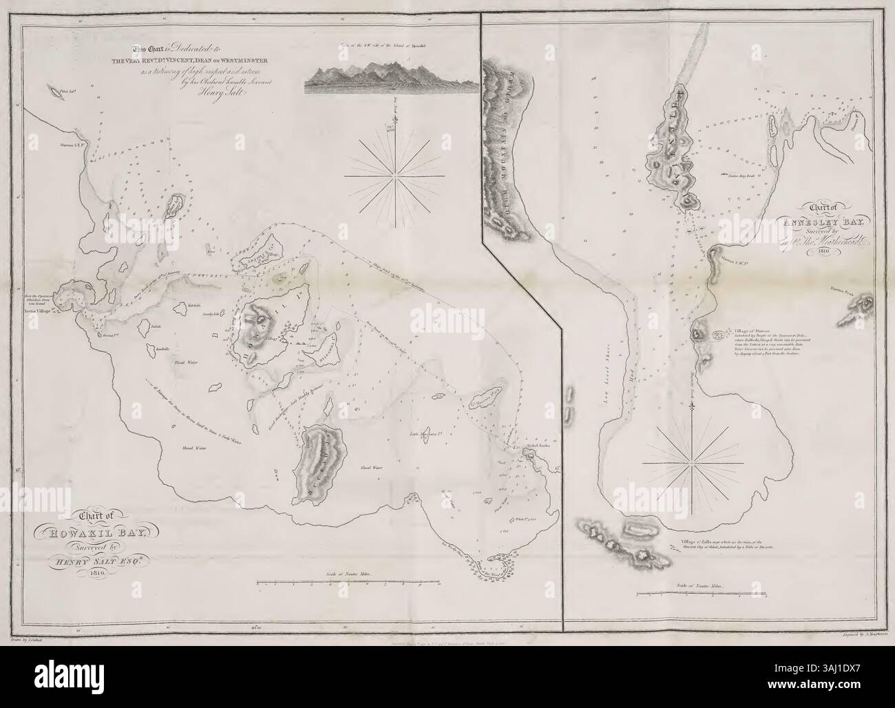 This chart from Henry Salt’s 1810 survey maps Howakil Bay, as part of ...