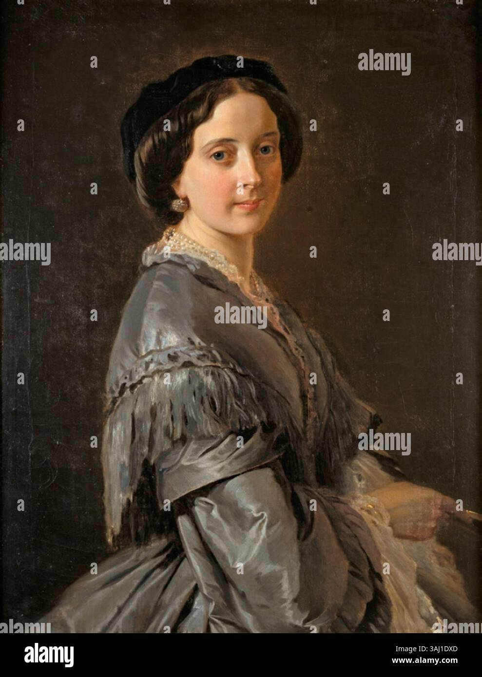 The portrait of Caroline Raczyska, created by Konstantin Cretius around ...