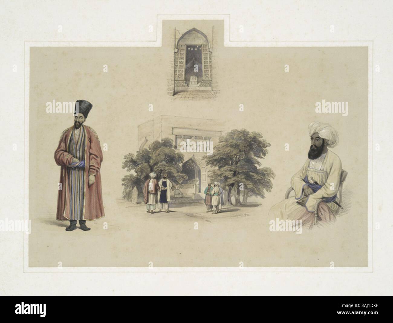 This 1843 lithograph shows the exterior of Sultan Mahmood's tomb in ...