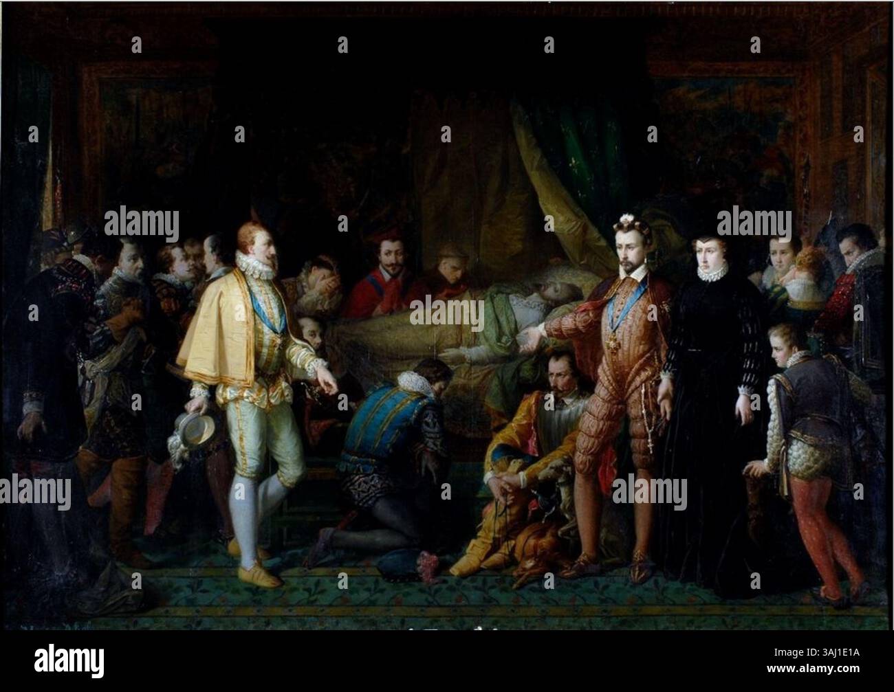 This 1863 painting by François-Barthélémy-Marius Abel depicts the death ...