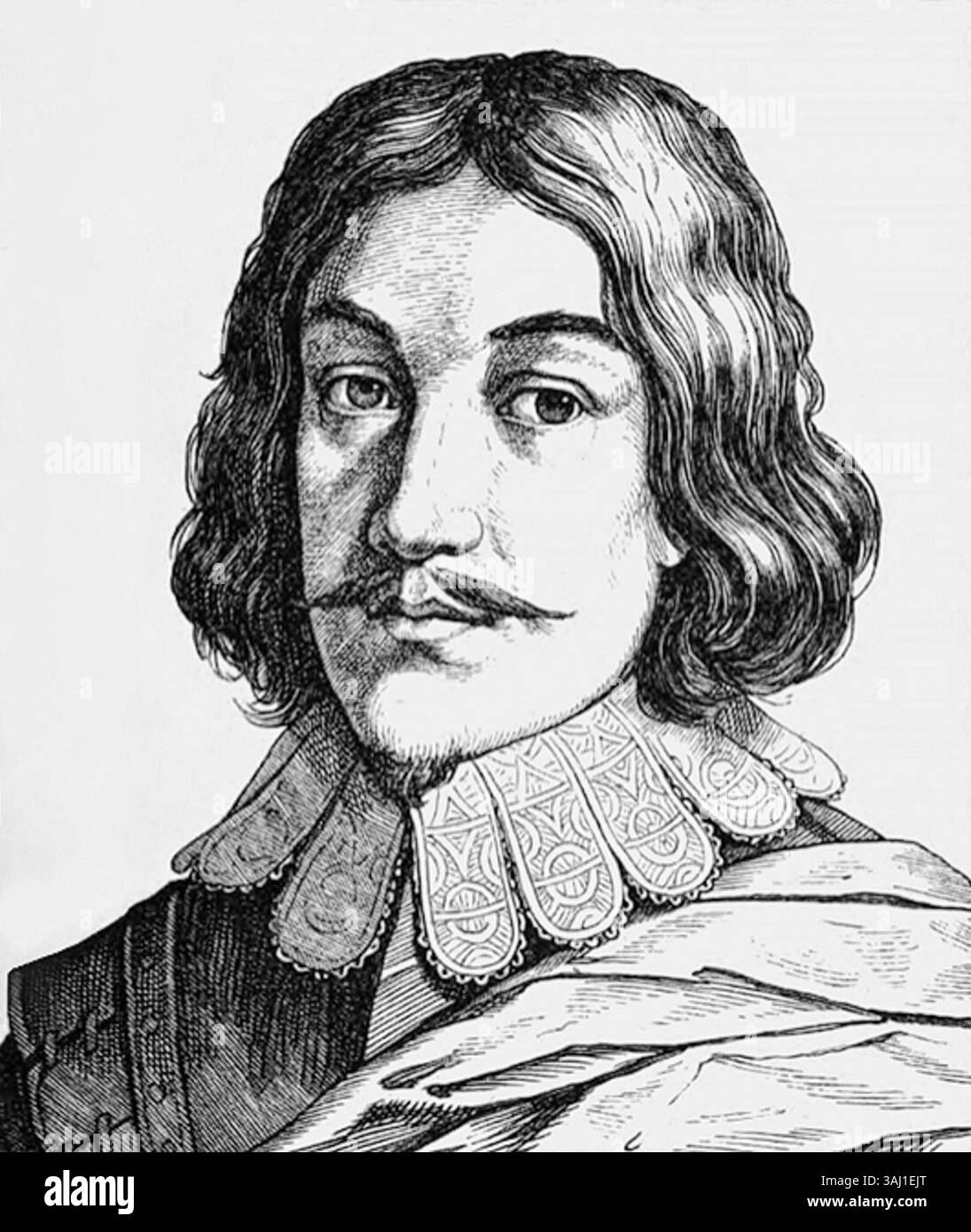 The portrait of Bernard of Saxe-Weimar by Ludwig Bechstein, created in ...