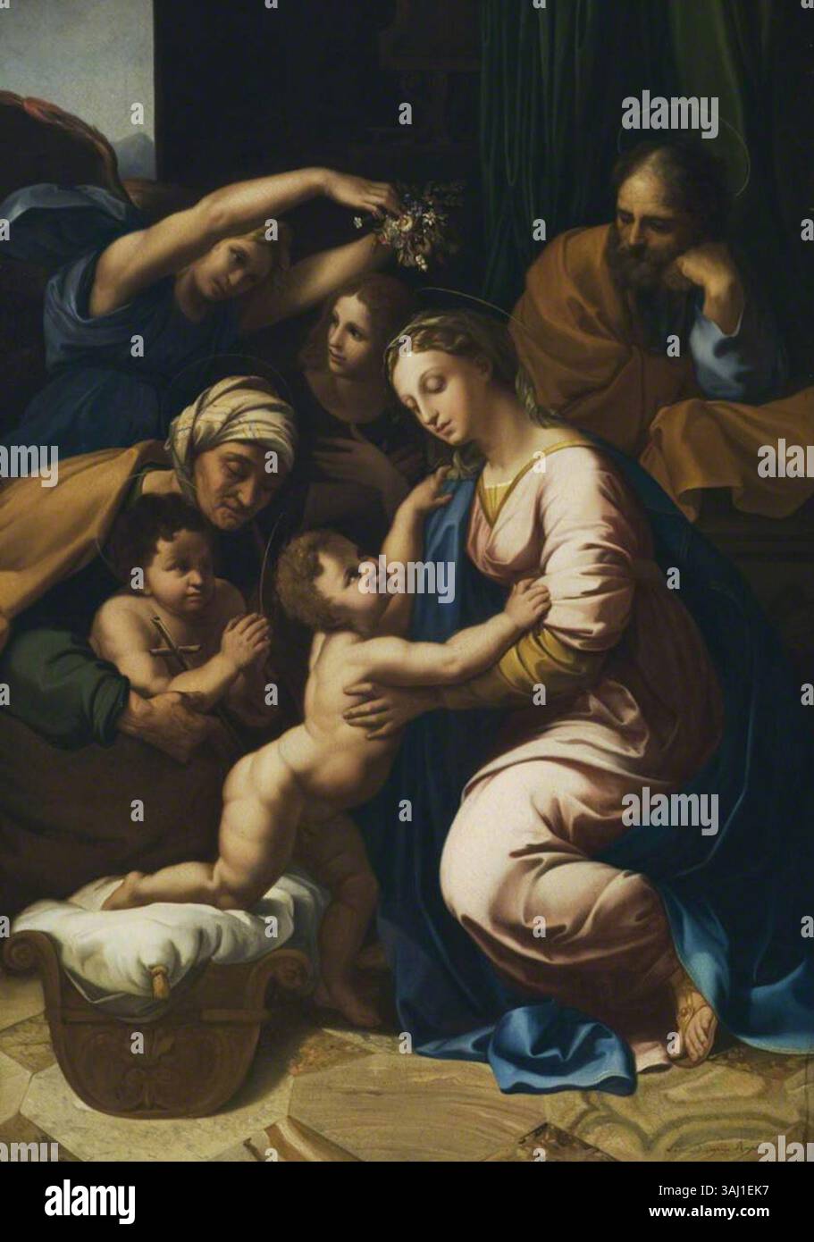 This painting, after Raphael, depicts the Holy Family of François I ...