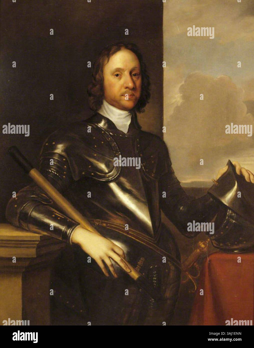 This oil on canvas portrait, created between 1650 and 1659, depicts ...