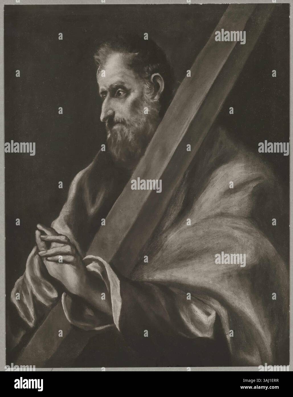 This painting of Saint Andrew by El Greco, created between 1590 and ...