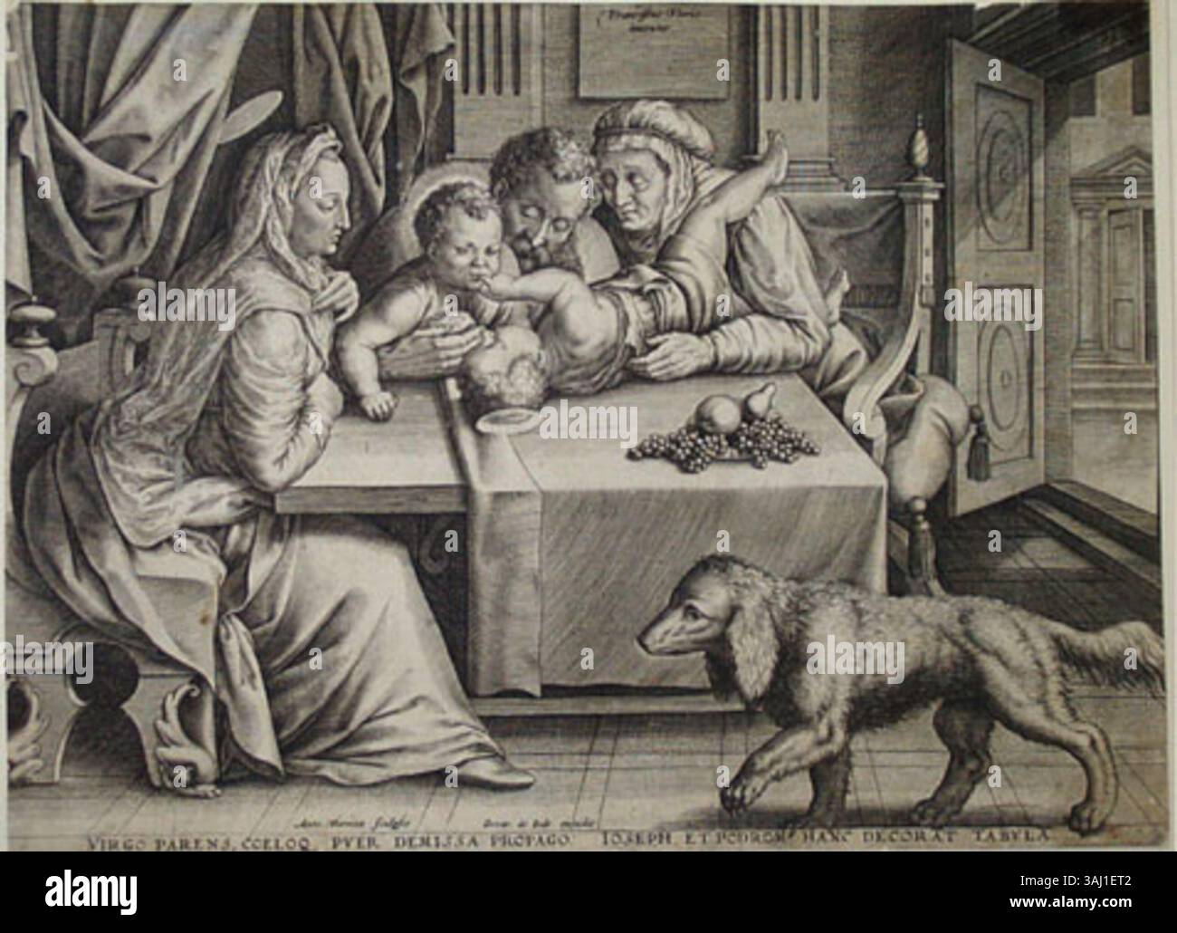 This 17th-century print by Antonius Wierix (III) is based on Frans ...