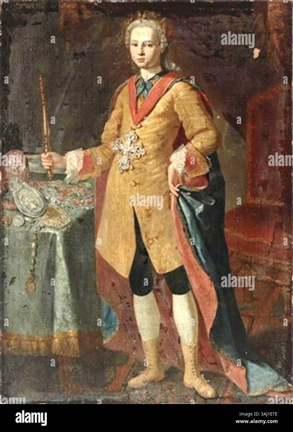 This 18th-century oil painting, *Portrait of a Young Prince*, remains ...