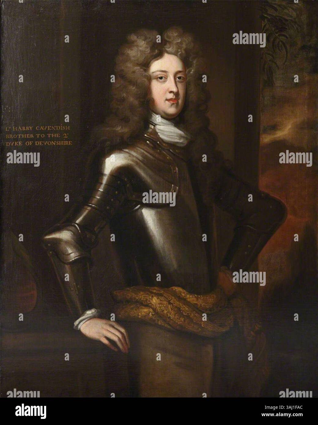 A portrait of Lord Henry Cavendish, painted circa 1700 by an anonymous ...