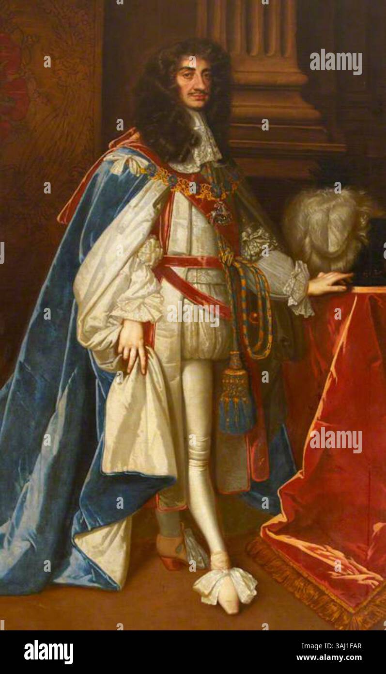 This formal portrait, attributed to the school of Peter Lely, depicts ...