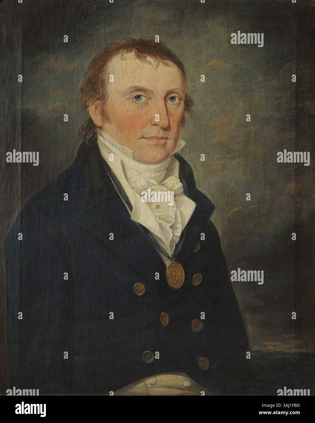 This 18th-century portrait of Henry Greathead, a significant figure in naval history known for ...