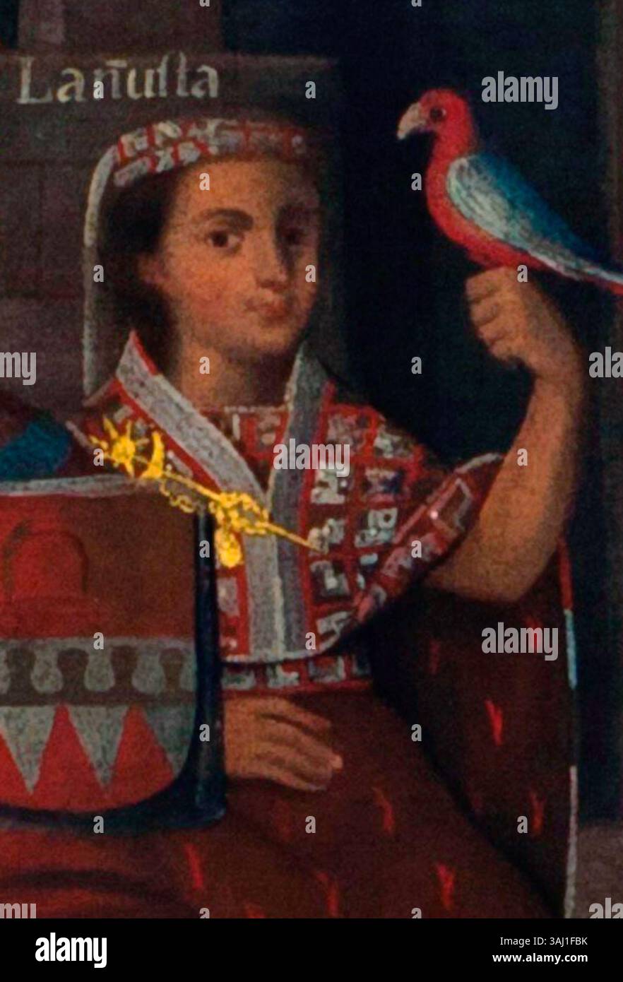 Detail from the Cusi Huarcay painting 'Matrimonio de Martín de Loyola ...