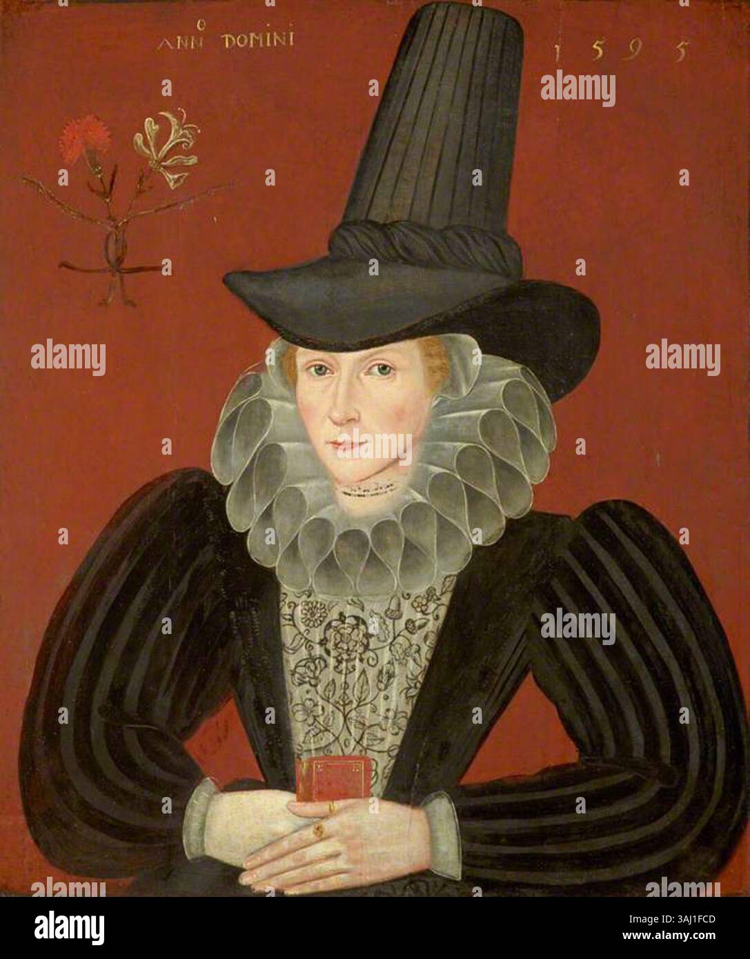 This late 16th-century portrait depicts Esther Inglis, a notable ...