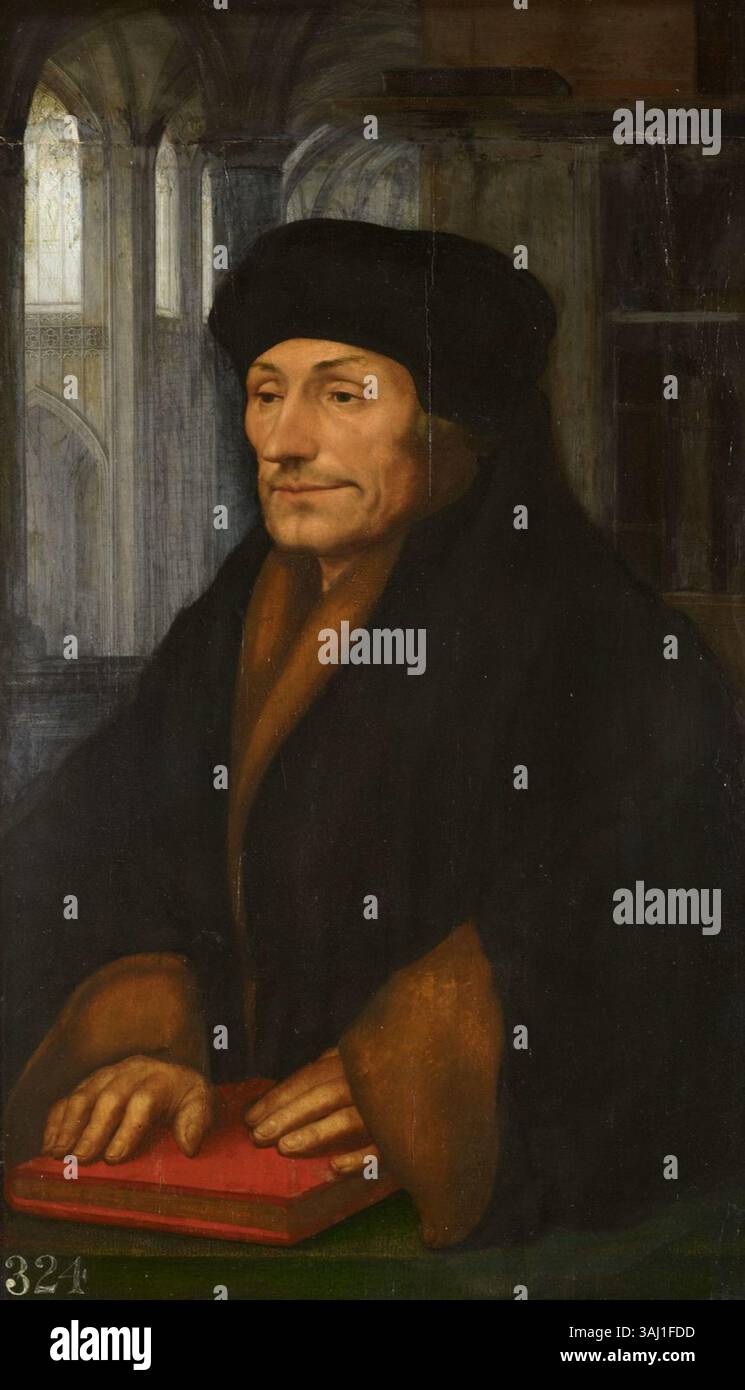 Desiderius Erasmus, painted after Hans Holbein the Younger between ...