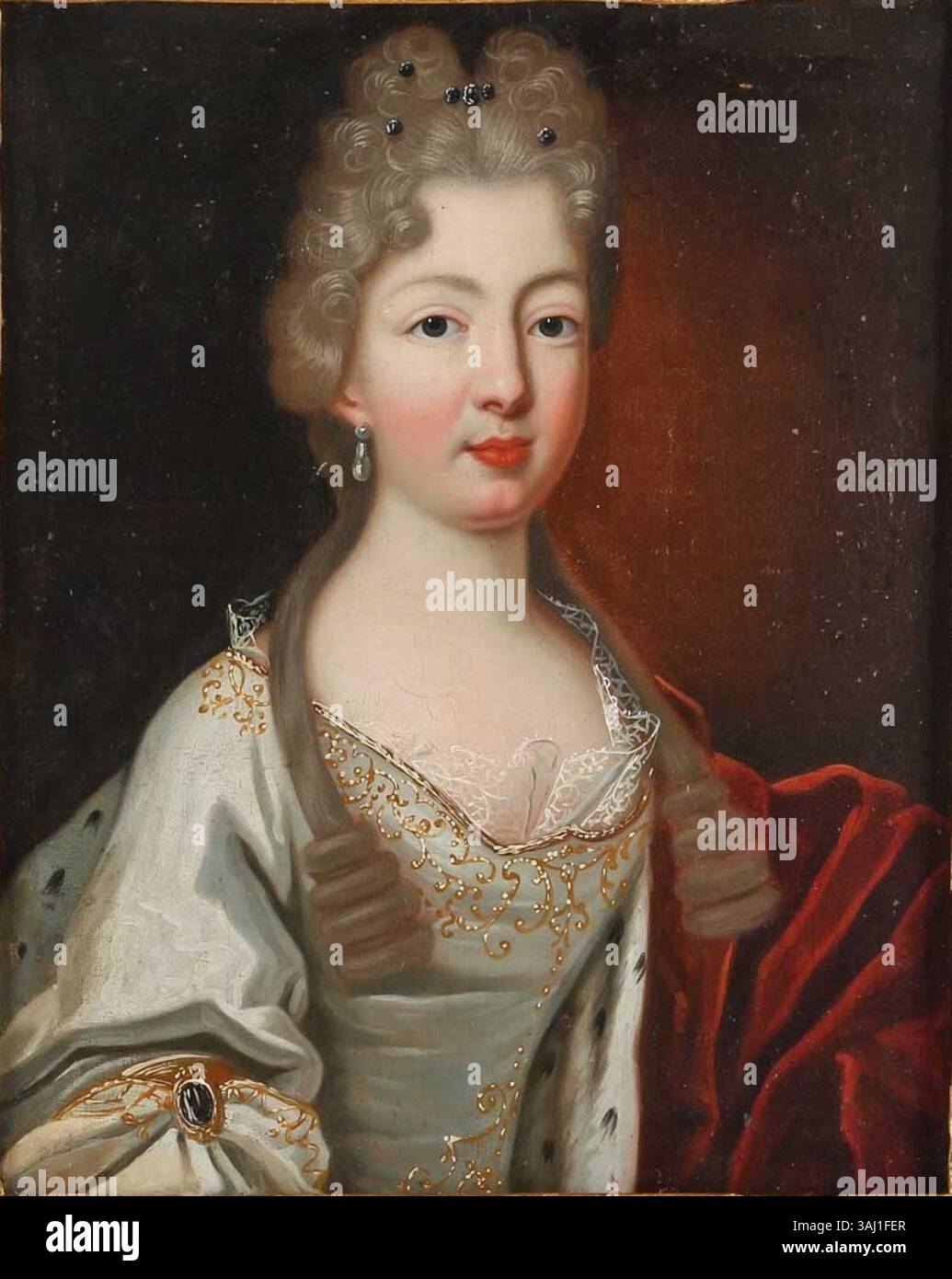 This 17th-century oil painting represents a royal princess, presumed to ...