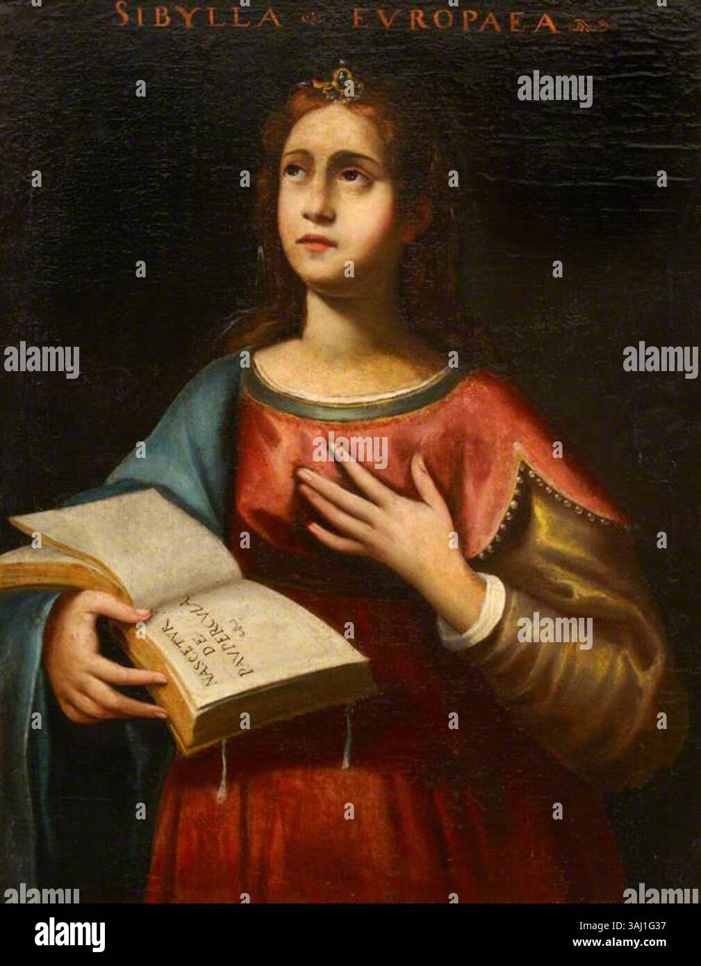 This mythological painting, created circa 1750, depicts Sibylla ...