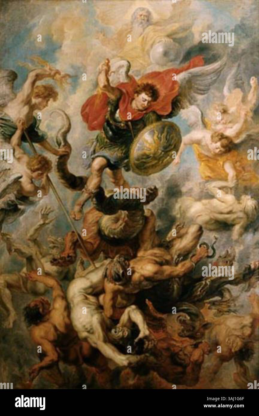 This painting by Peter Paul Rubens, 'The Fall of the Rebel Angels ...