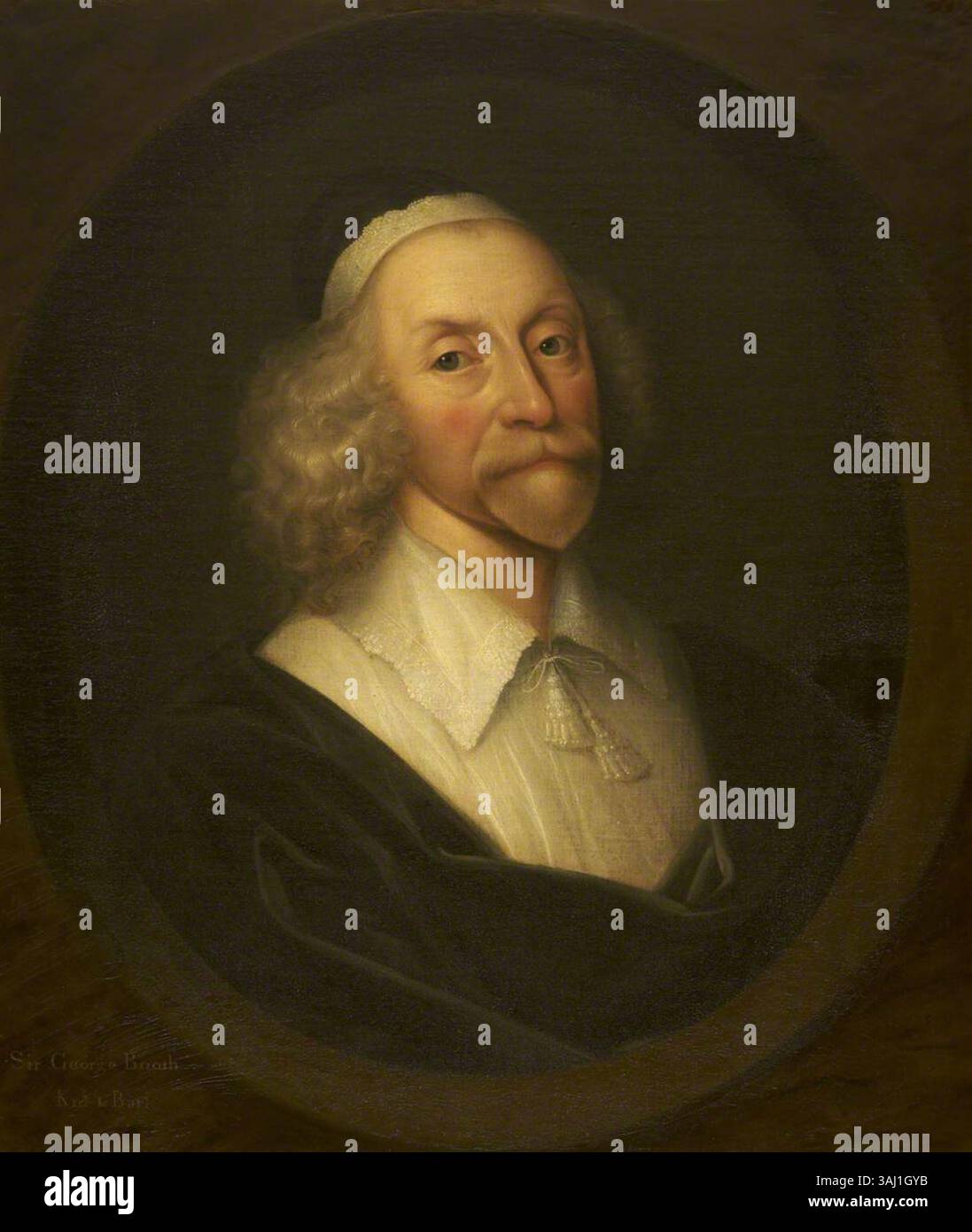 A portrait of Sir George Booth, 1st Baronet, painted circa 1640. The ...