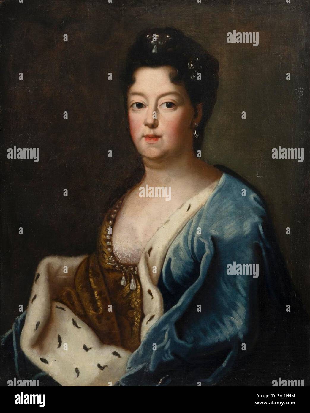 This 18th-century portrait, attributed to the German school, depicts ...