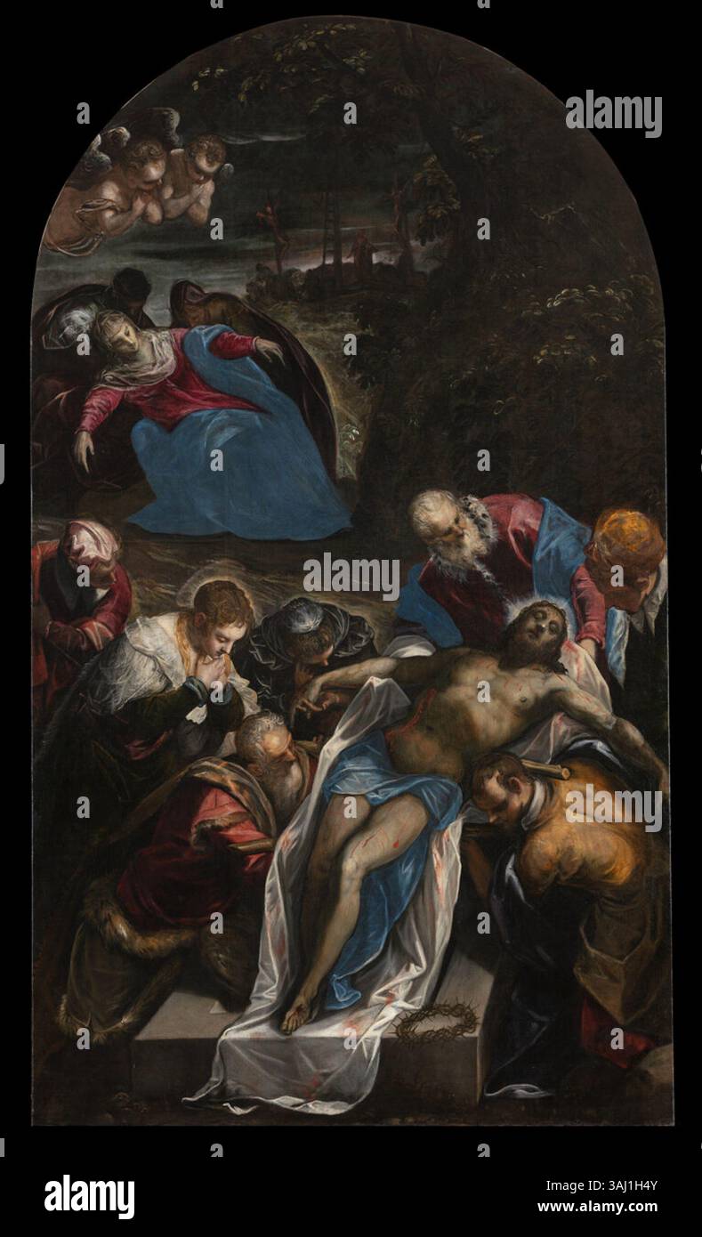 Jacopo Tintoretto’s 'Entombment' from 1592-1594, located in the Church of San Giorgio Maggiore ...