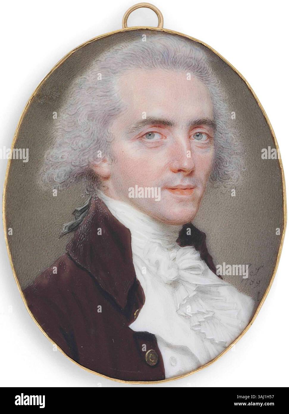 John Smart's 1789 portrait of James Charles Stuart Strange depicts him ...