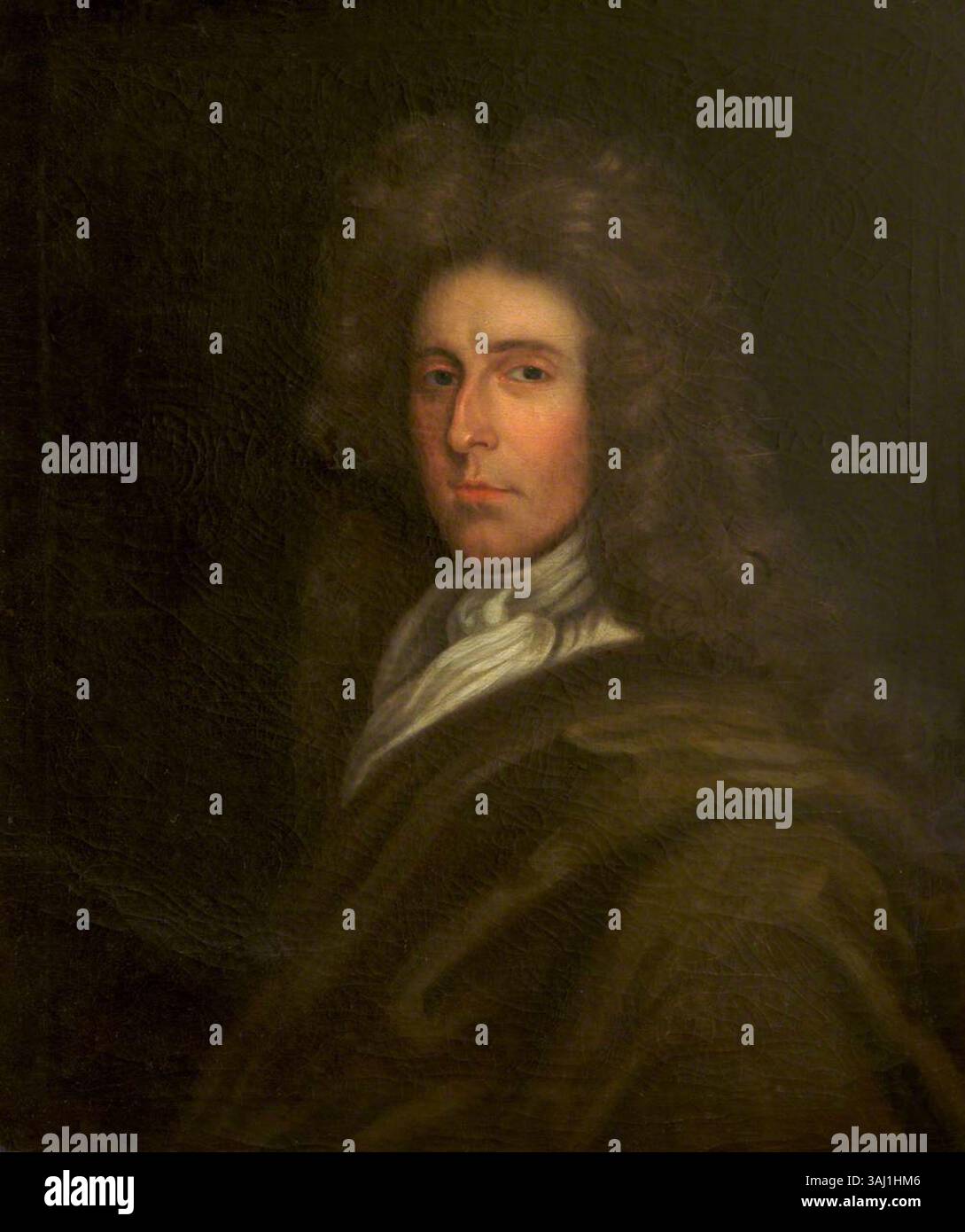 This portrait, created between 1700 and 1729, features an unknown young ...