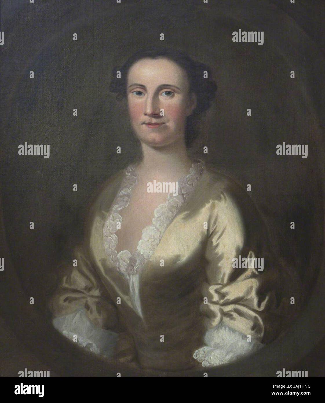 This 18th-century portrait, painted in the style of Thomas Bardwell ...