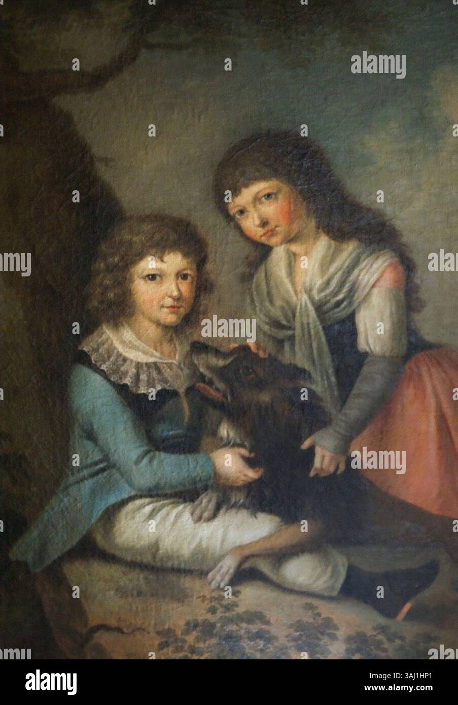 This 1787 painting by Johann Albrecht Friedrich Rauscher depicts ...