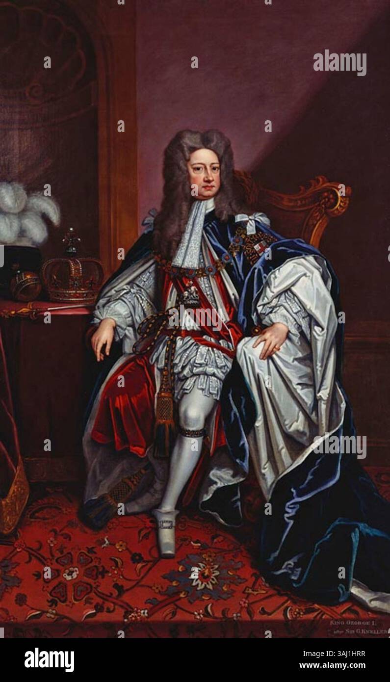 A portrait of George I of Great Britain, attributed to the studio of ...