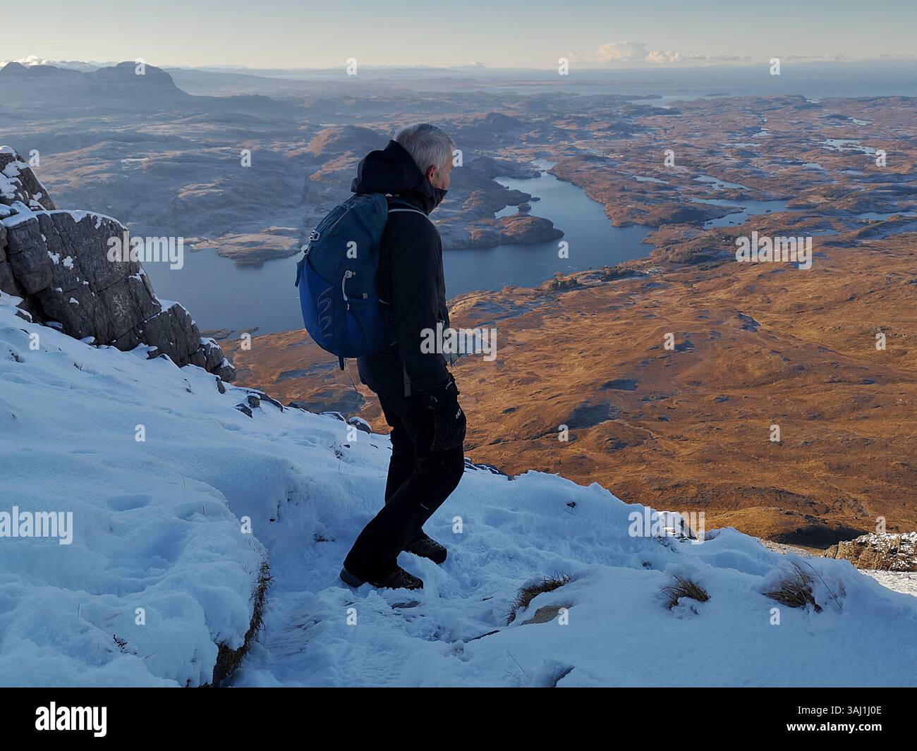 Iconic scenery of Assynt in Scotland which is part of the North Coast ...