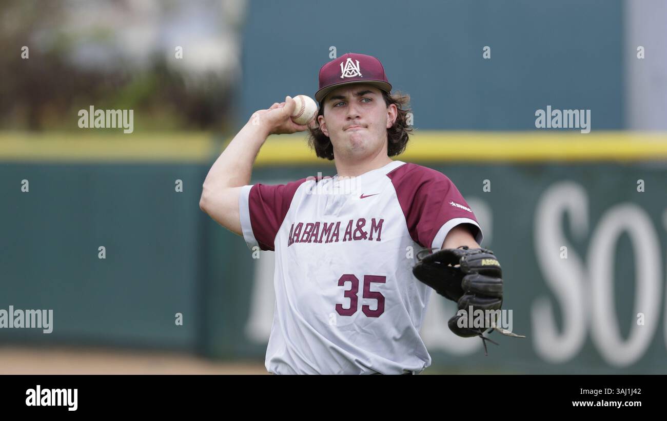 Alabama A&M pitcher Nick Espinola during an NCAA baseball game against ...
