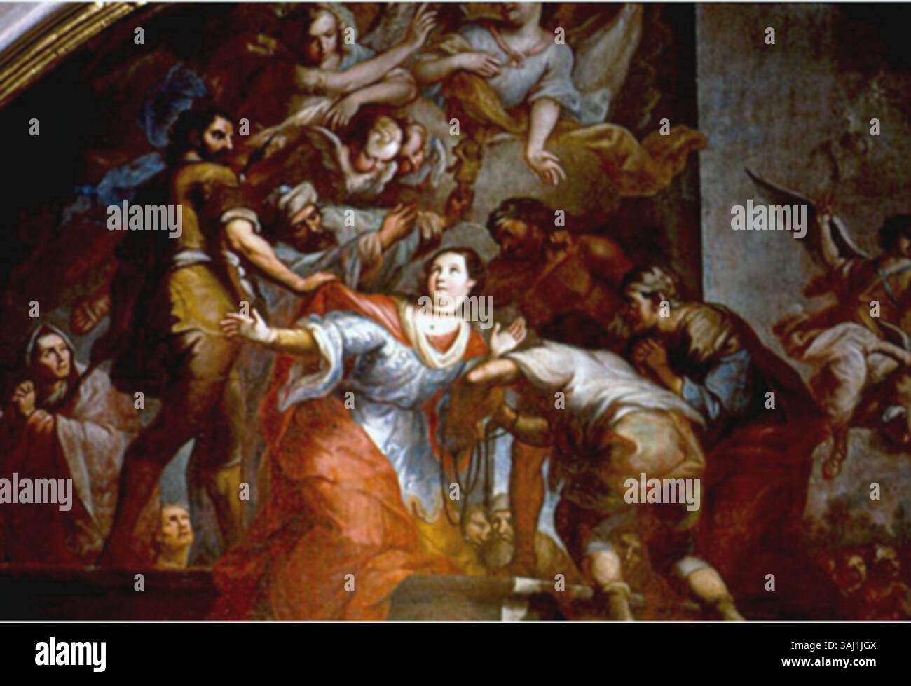 Miguel Cabrera's 1760 oil painting 'The Martyrdom of Saint Prisca ...