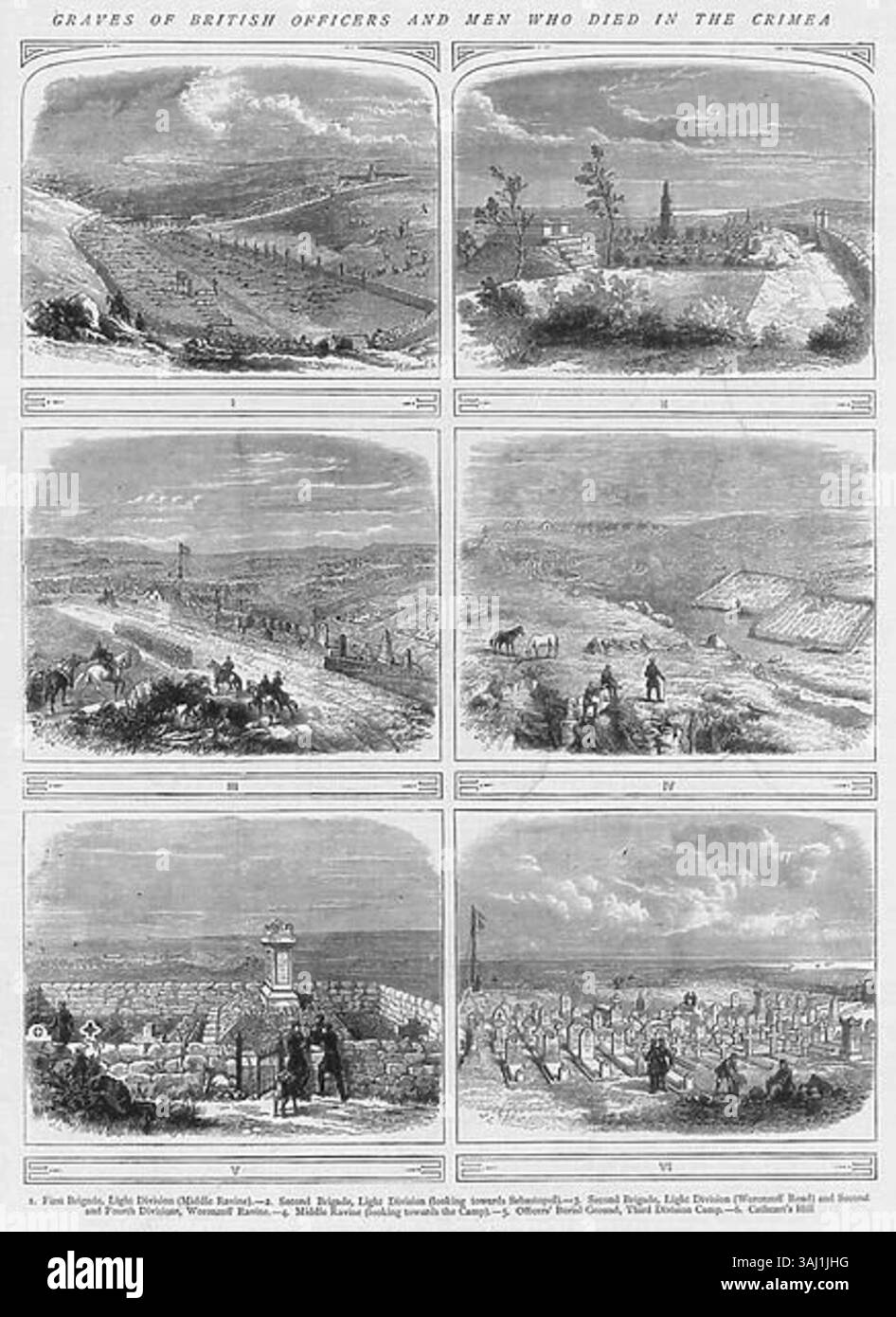 This 1875 illustration from 'The Graphic' depicts the graves of British ...