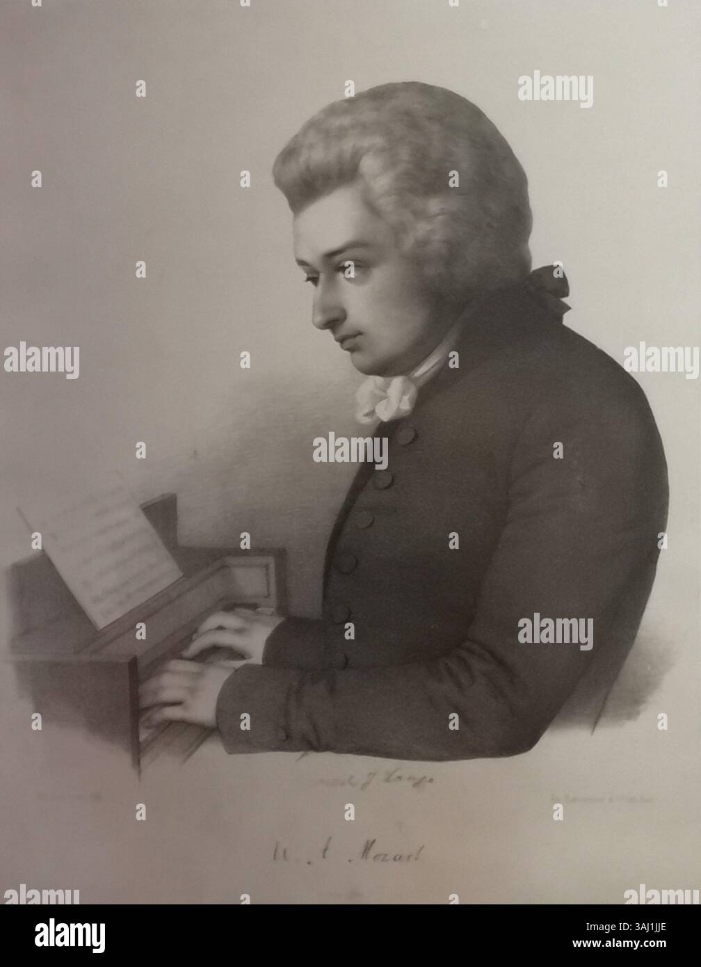 This lithograph by Edvard Lehmann, created in 1848, is a portrait of ...